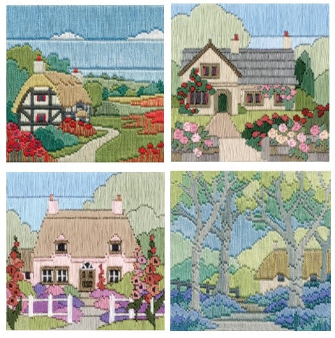 WOOL FREE (hypoallergenic) Long Stitch Kits - Tapestry Kits UK