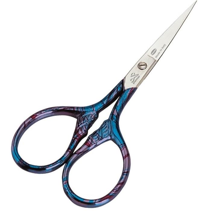Lion Tail Turquoise/Burgundy Embroidery Scissors - Premax Optima - 9cm ...